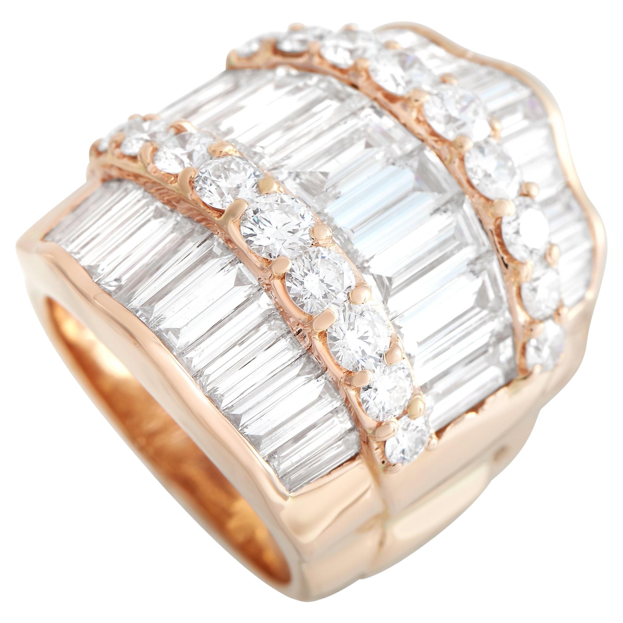 LB Exclusive 18K Rose Gold 2.00 Ct Diamond Butterfly Wrap Ring For Sale ...