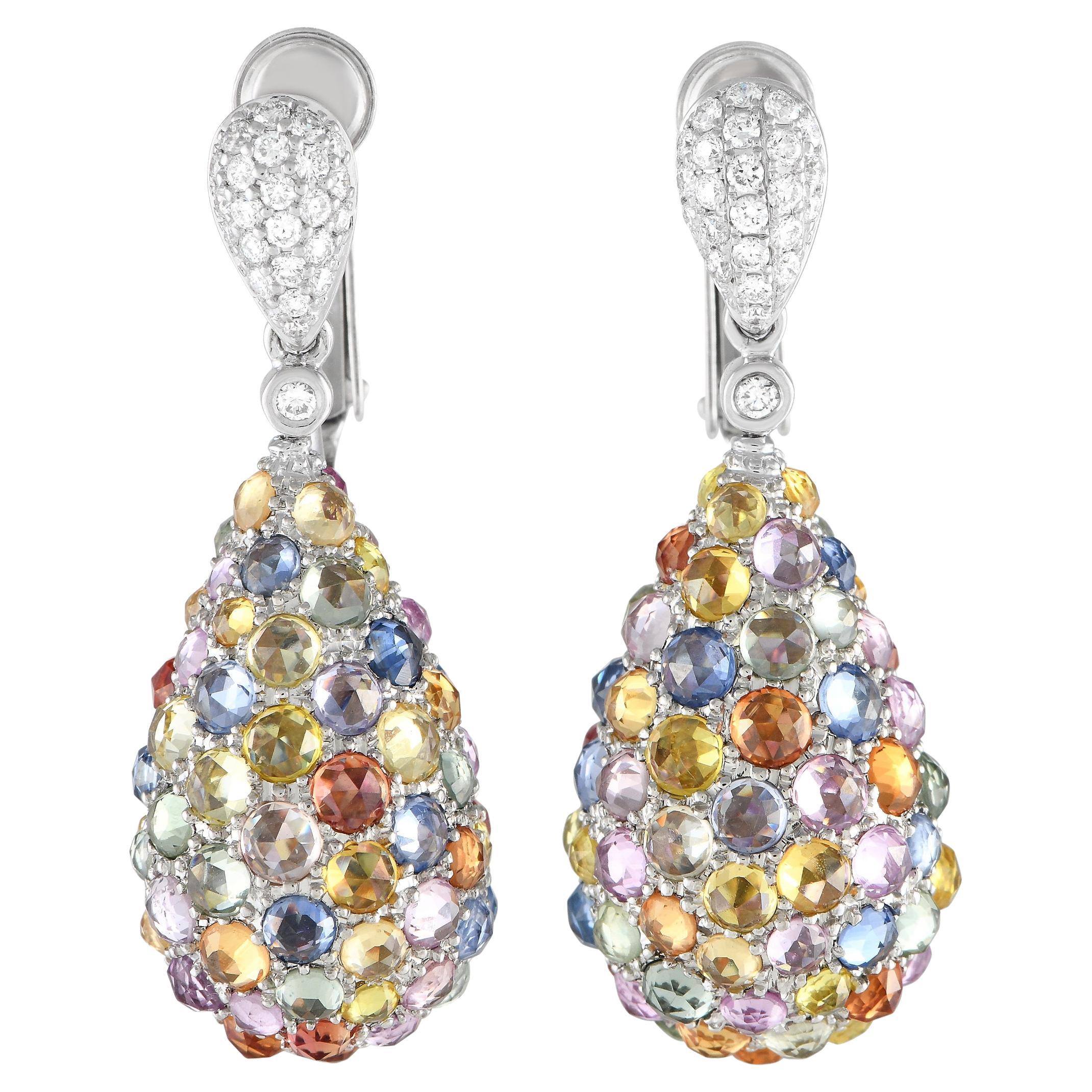 Bulgari Flora Diamond and Multi-Color Sapphire Yellow Gold Flower ...