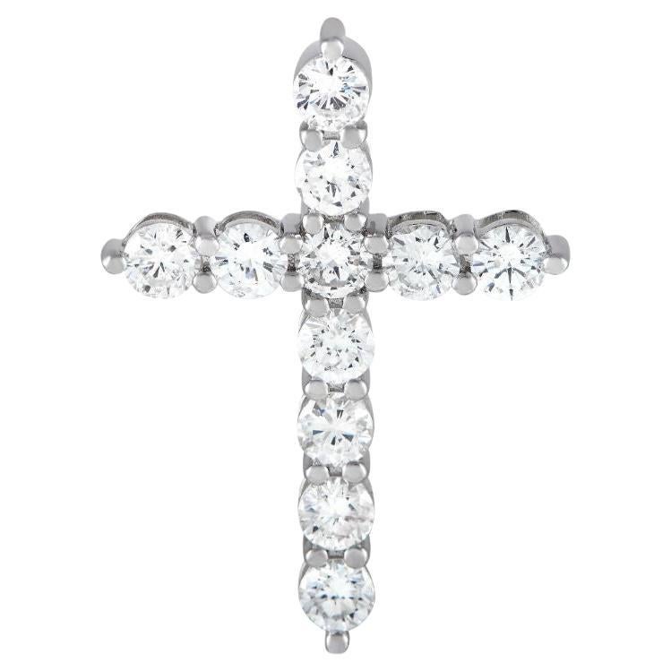 2 Carat Gold and Diamonds French Antique Cross at 1stDibs