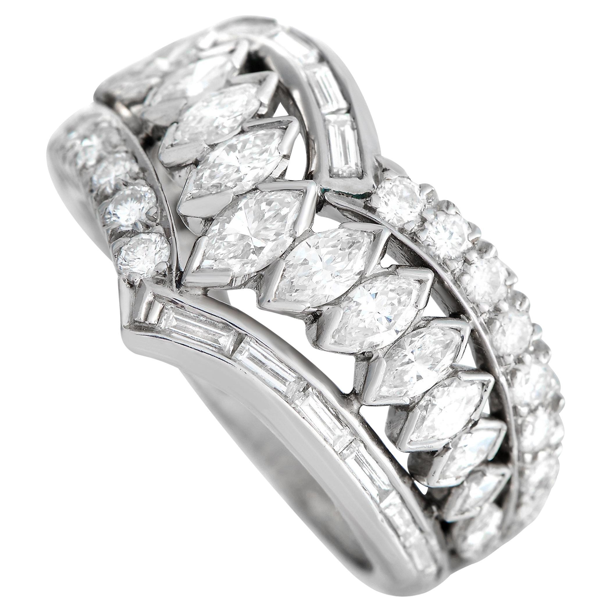 Graff Diamond Pave Tiara Yellow Gold Ring at 1stDibs