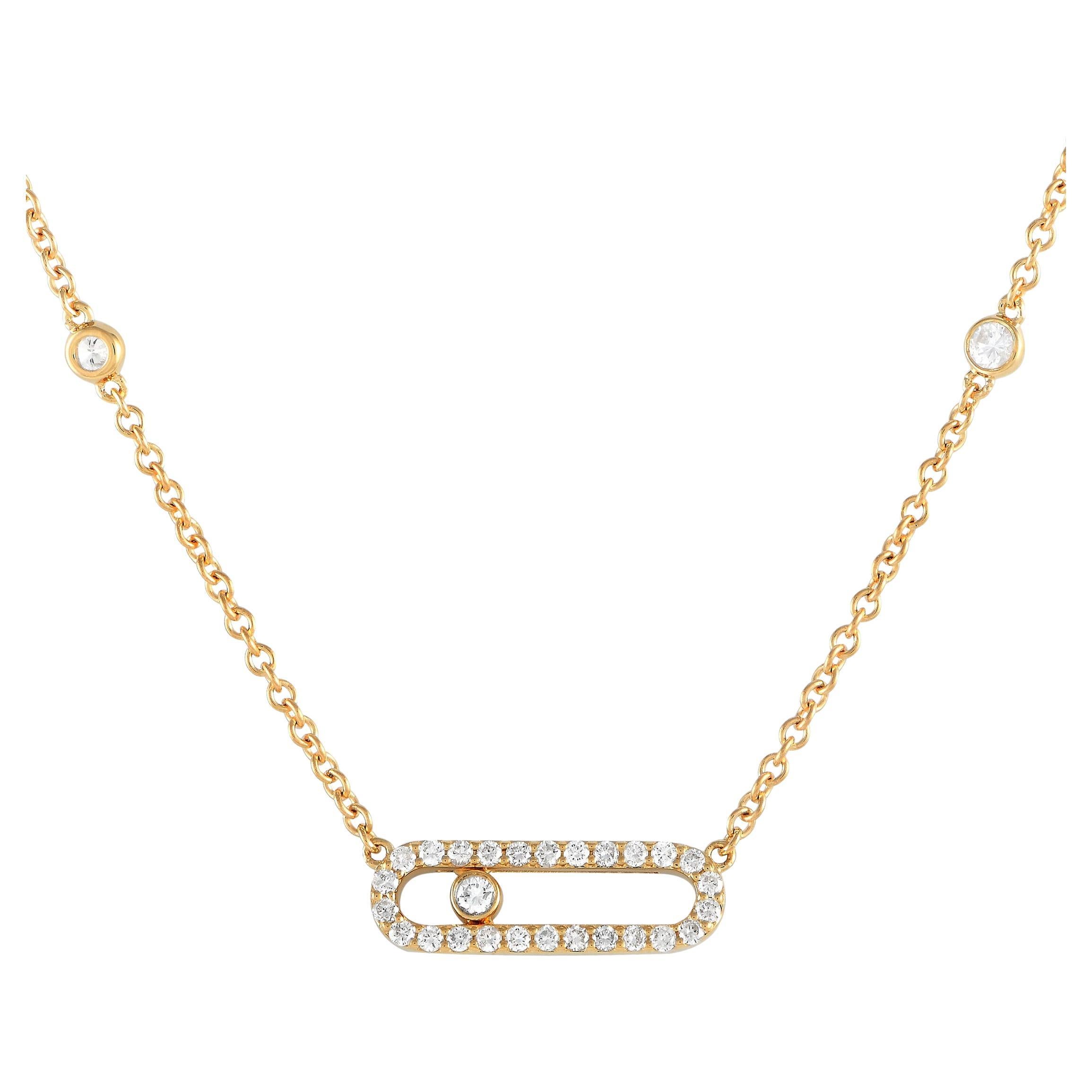 Slane and Slane Leather Diamond Yellow Gold Necklace at 1stDibs | slane ...