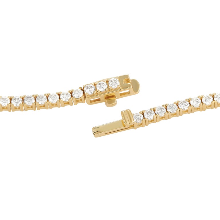 LB Exclusive 18K Yellow Gold 12.26 ct Diamond Long Pendant Necklace For ...