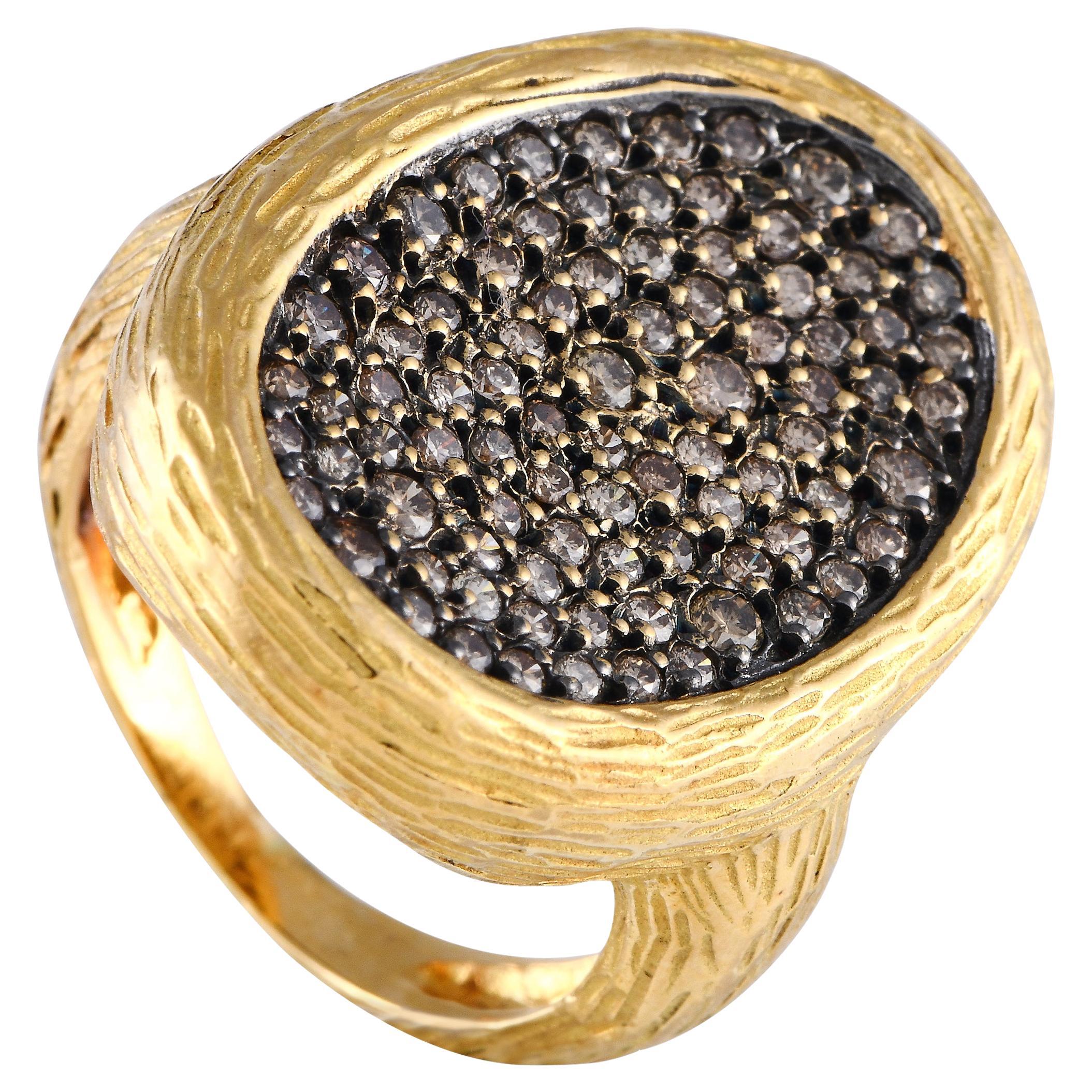 LB Exclusive 18K Yellow Gold 1.50ct Diamond Ring For Sale at 1stDibs