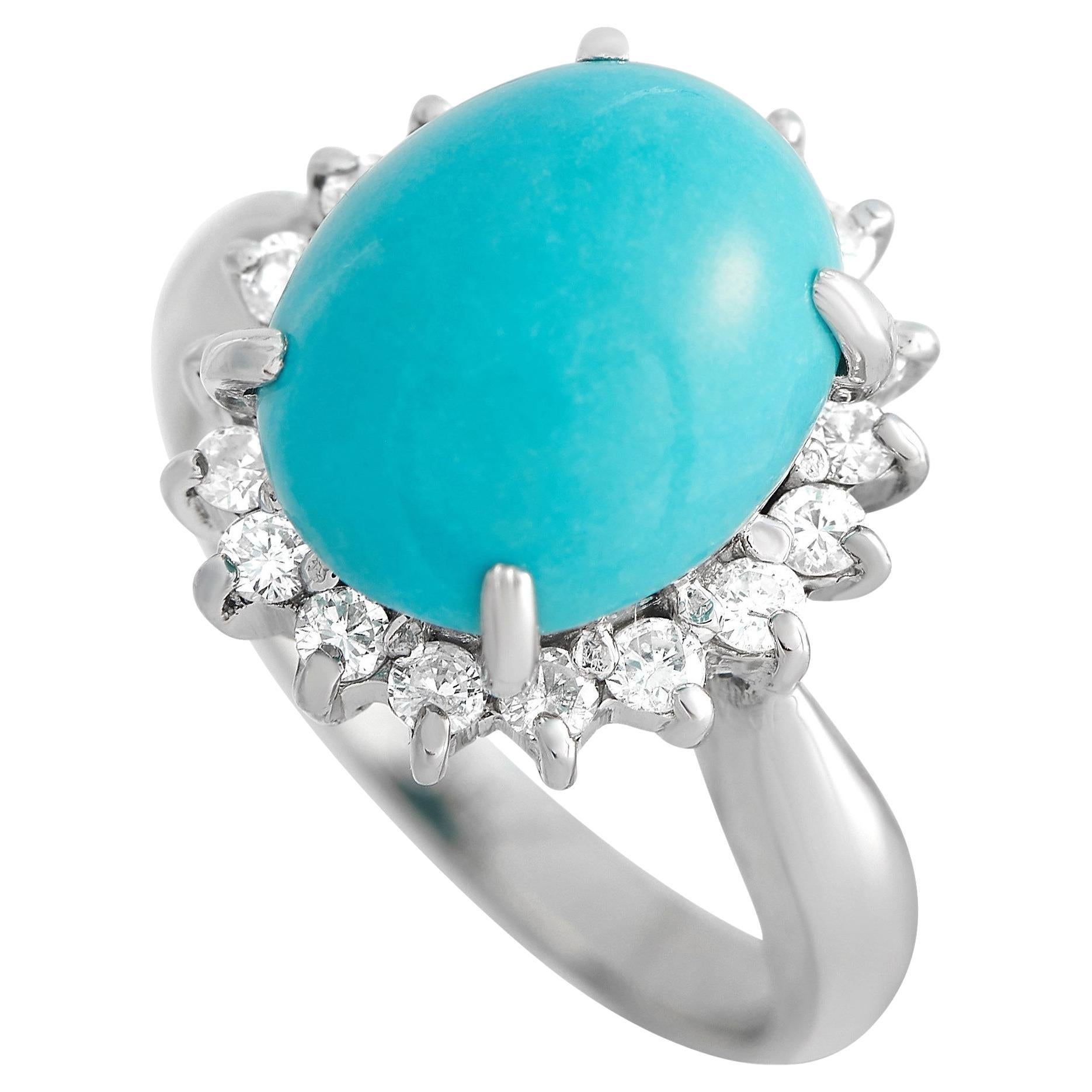 LB Exclusive Diamond and Opal Platinum Ring at 1stDibs