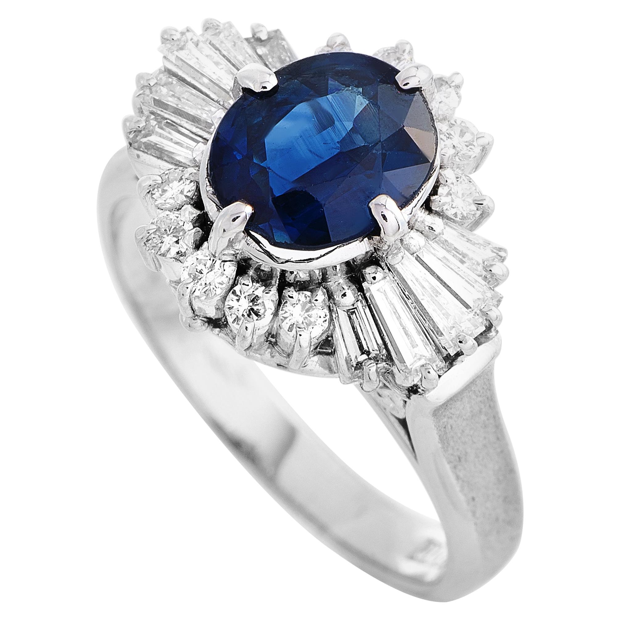 Mikimoto Platinum 0.50 Carat Diamond and Emerald Ring For Sale at 1stdibs