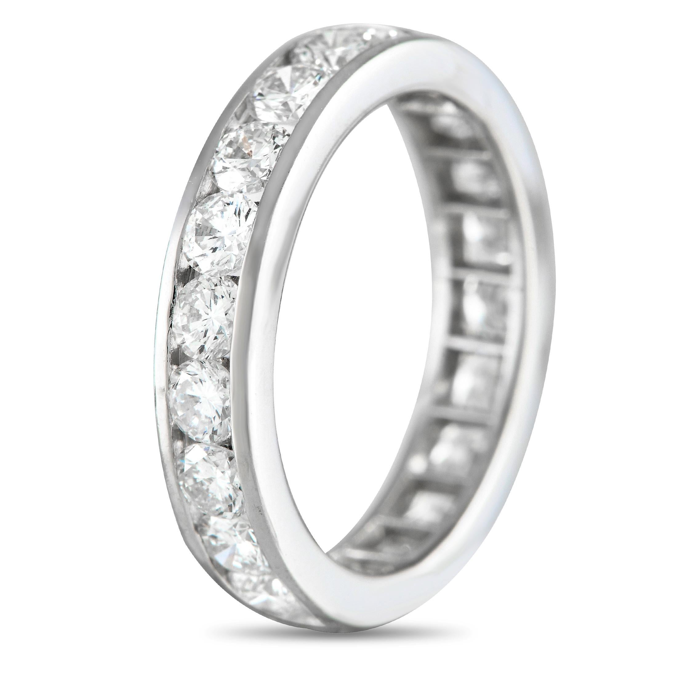 Lb Exclusive Platinum 2.25 Carat Diamond Eternity Band Ring For Sale at ...