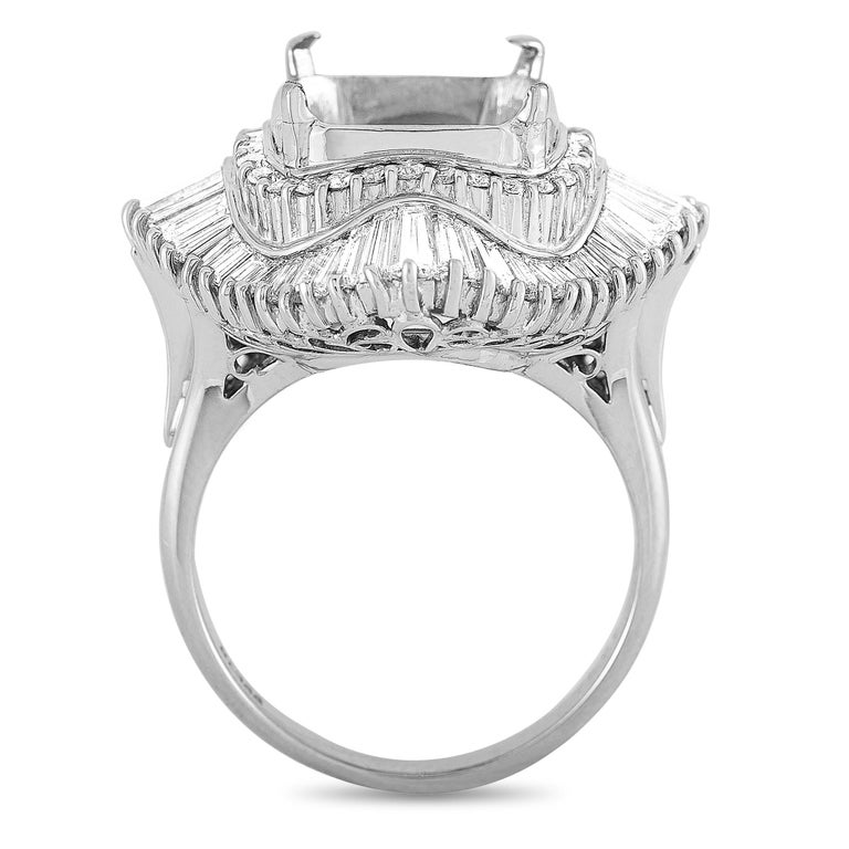 LB Exclusive Platinum 2.41 ct Diamond Mounting Ring at 1stDibs