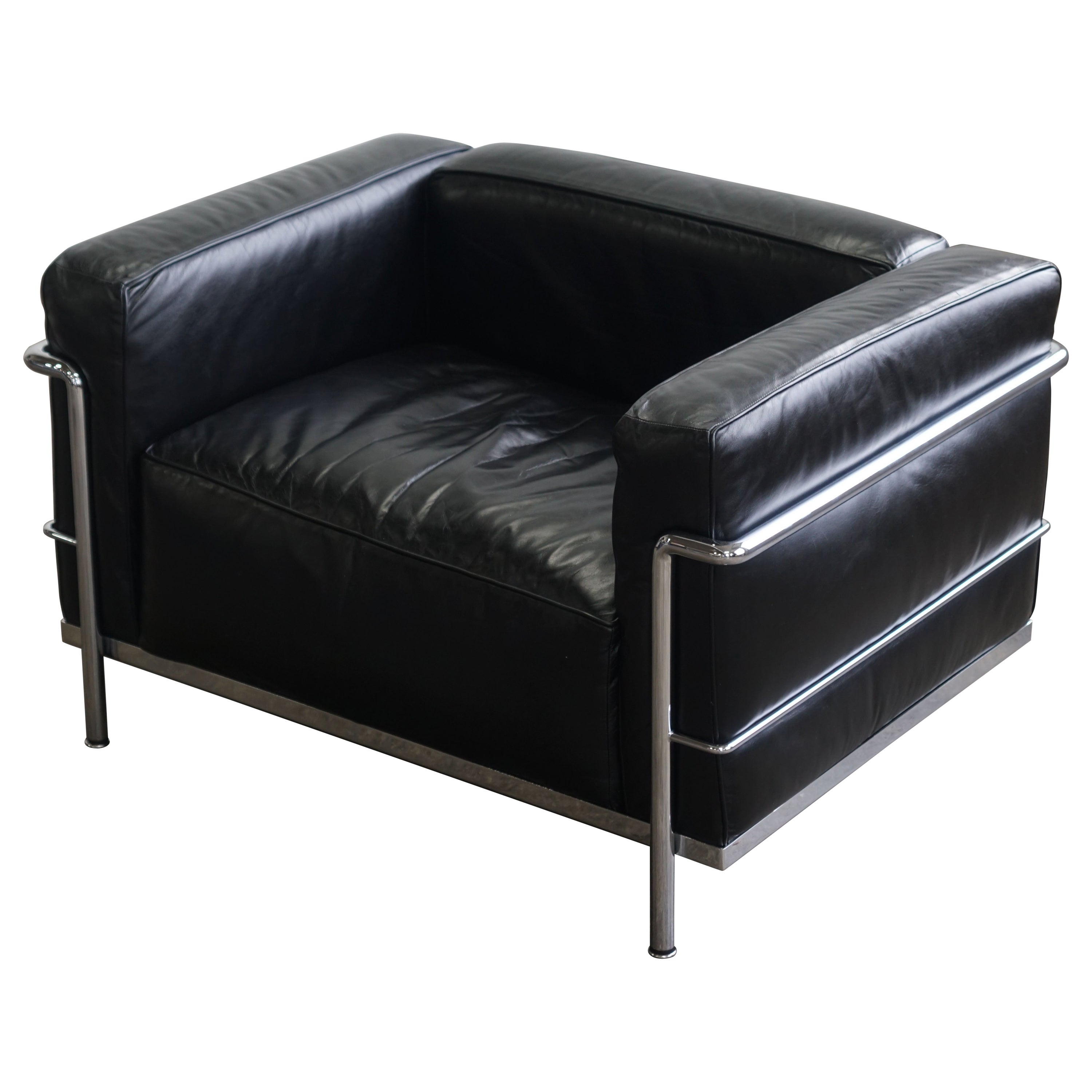 LC3 Grand Modele Armchair by Le Corbusier for Cassina, black leather at ...