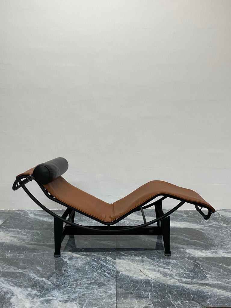Lc4 Noire Brown Leather Chaise Lounge For Cassina Le Corbusier For Sale At 1stdibs