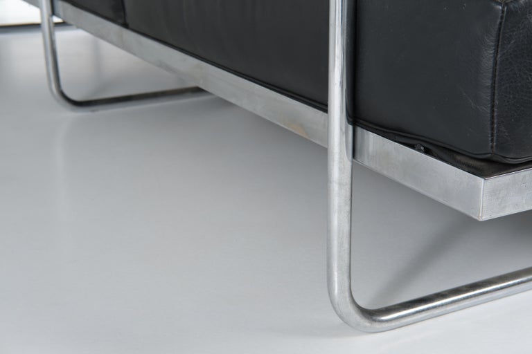 LC5 Sofa in Leather and Chrome by Le Corbusier for Cassina, Italy, 1974 ...