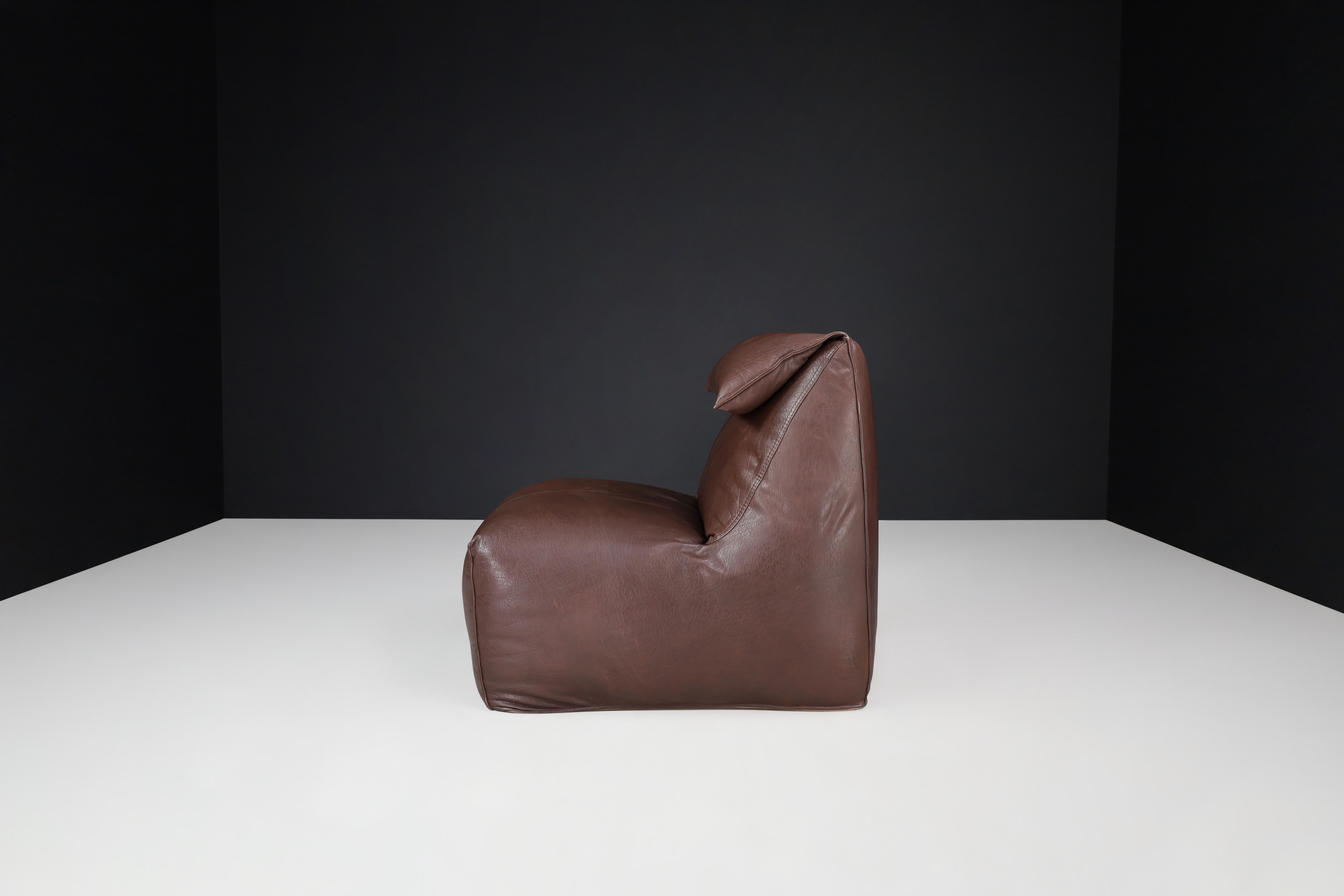 Le Bambole by Mario Bellini Leather Lounge Chair for B&B, Italia, 1975 ...
