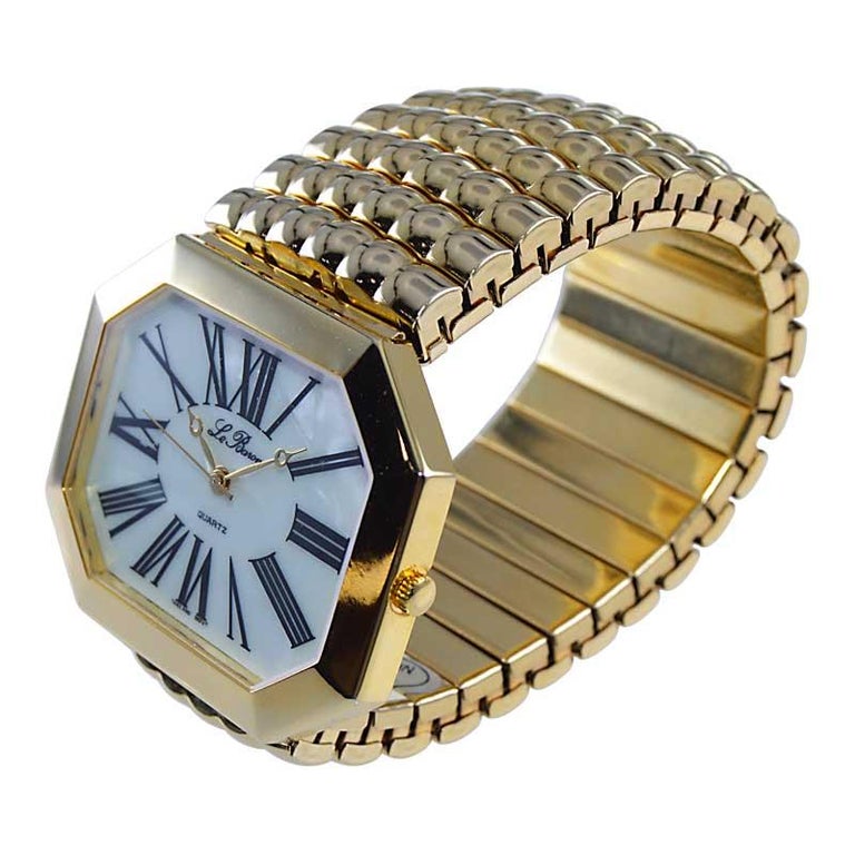 Le Baron Oversized Quartz Watch with Original Bracelet circa 1970's For ...