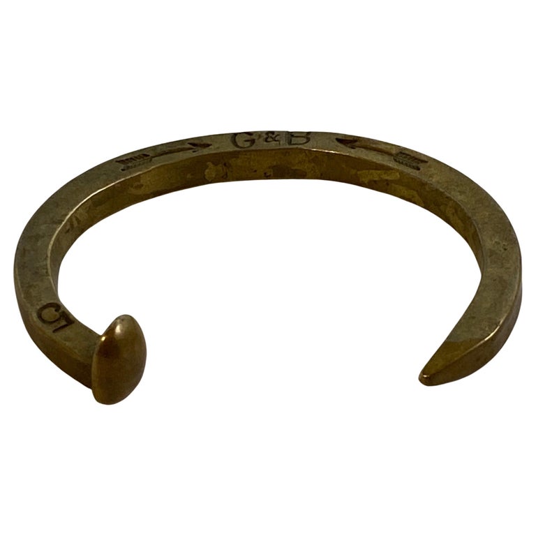Le Beau "Limited Edition" G&B "Nail Head" Cuff For Sale at 1stDibs