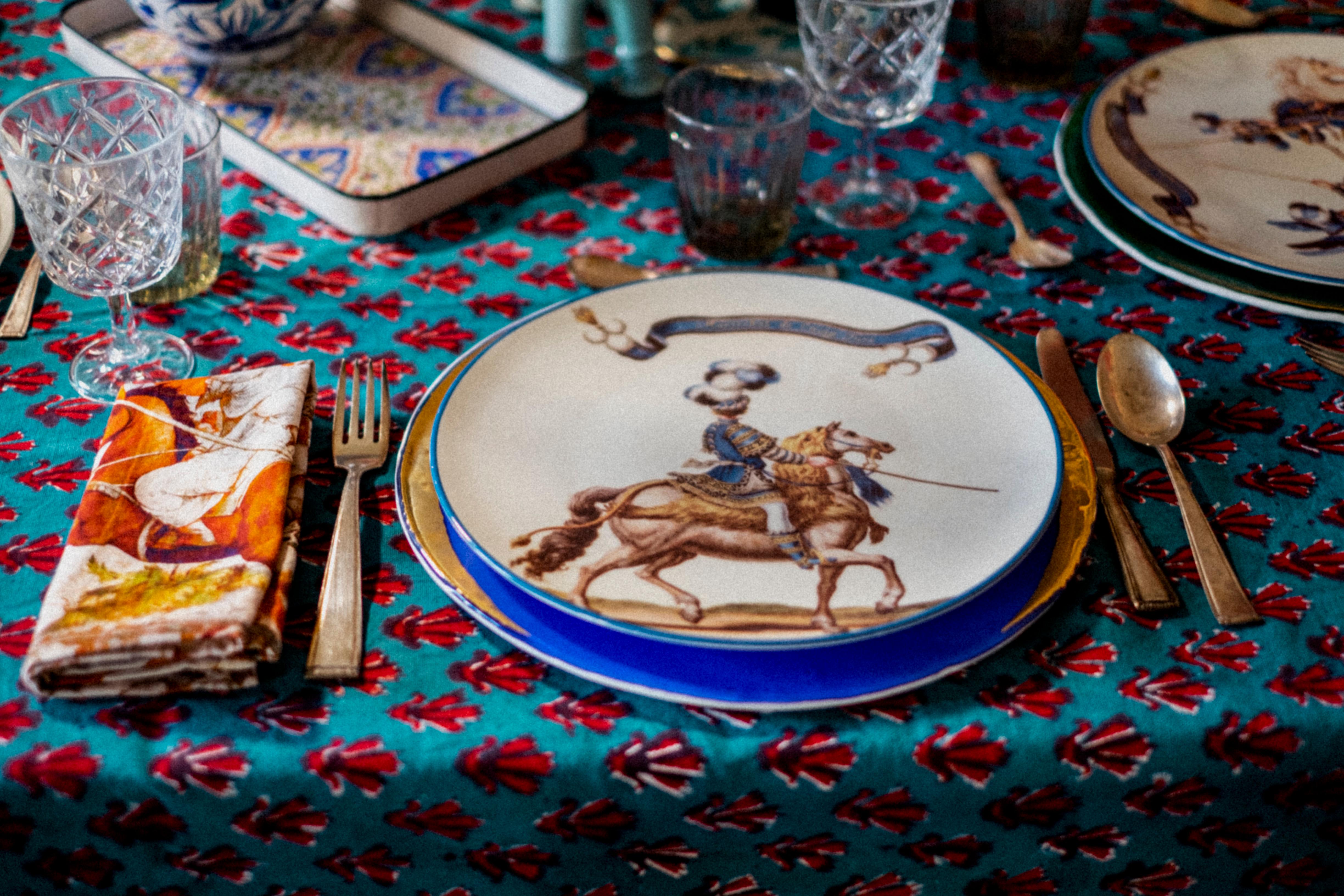 Le Carousel Porcelain Dinner Plates Set of 6 Made in Italy For Sale at ...