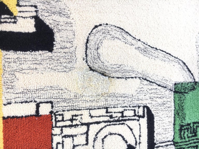 Le Corbusier Chandigarh Capitol Map Wool Rug For Sale at 1stDibs