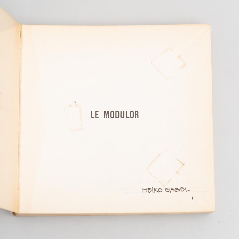 Le Corbusier Der Modulor Book, 1956 For Sale at 1stDibs