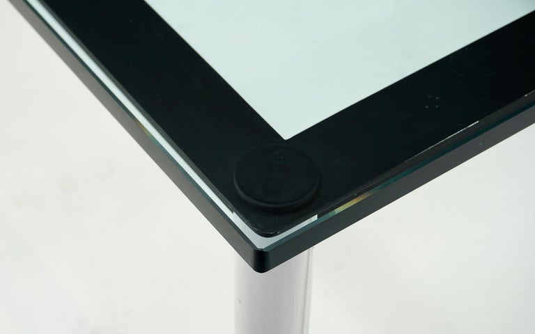 Le Corbusier Glass and Chrome Coffee Table Model LC10-P Low Table For ...