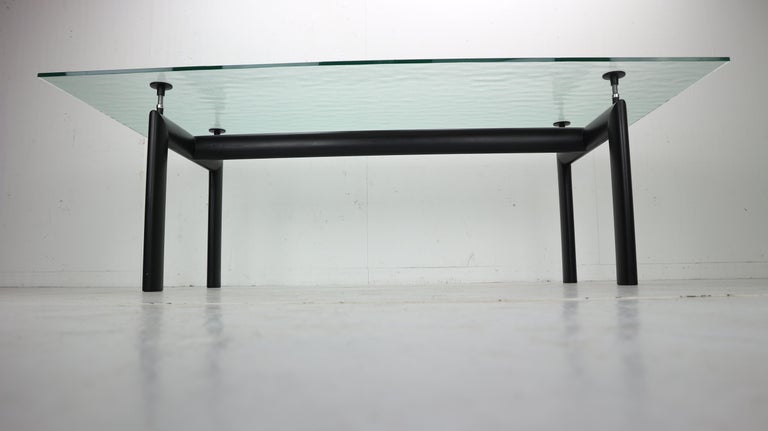 Le Corbusier Glass Dinning Table ‘LC6’ For Cassina, 1970s Italy at 1stDibs