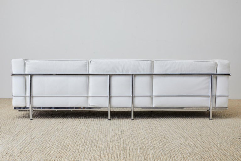 Le Corbusier LC3 Style White Leather and Chrome Sofa at 1stDibs | le ...