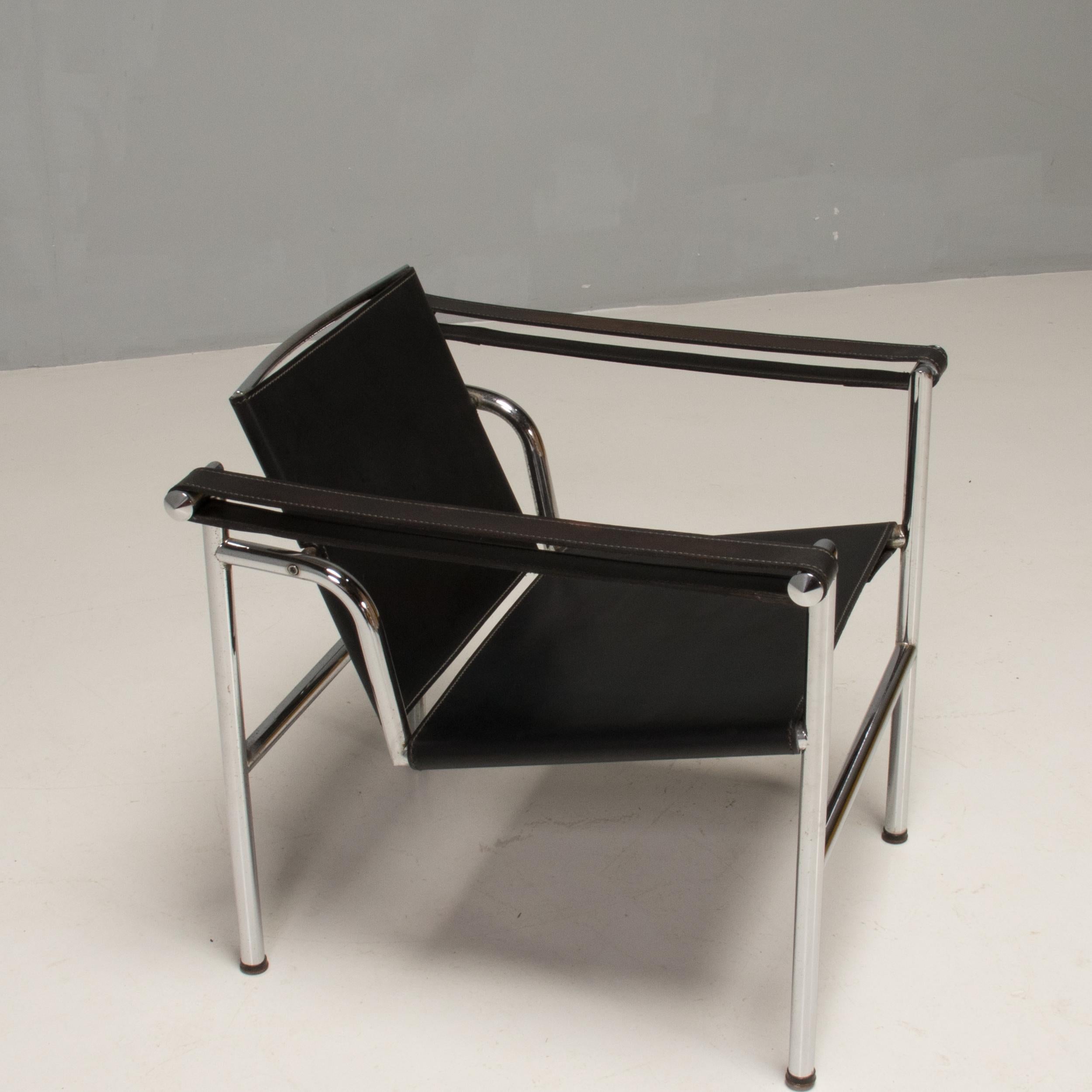 Le Corbusier, Pierre Jeanneret and Charlotte Perriand Black LC1 Chair by Cassina For Sale at 1stDibs