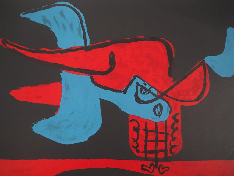 Le Corbusier - Bull and Man - Original Lithograph Poster (Mourlot 1963 ...
