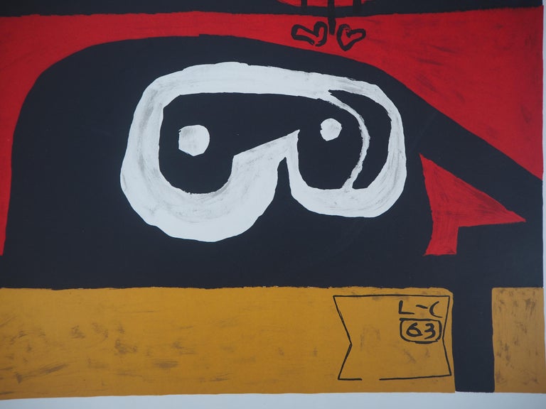 Le Corbusier - Bull and Man - Original Lithograph Poster (Mourlot 1963 ...