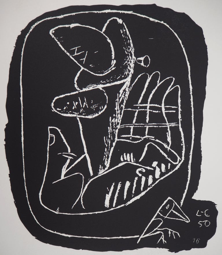 Le Corbusier - Hand with Enigmatic Symbol - Original lithograph ...