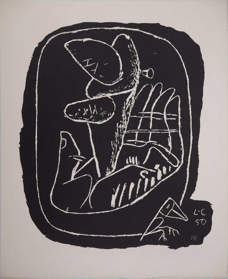 Le Corbusier - Hand with Enigmatic Symbol - Original lithograph ...