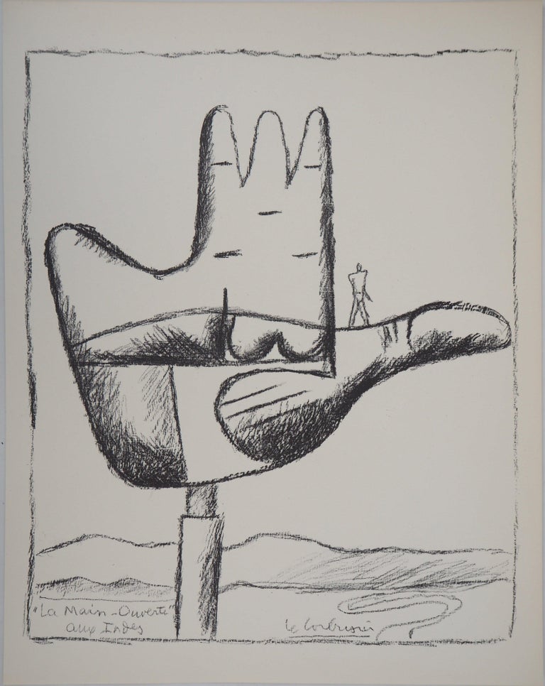 Le Corbusier - India Chandigarh : Open Hand - Original lithograph at ...