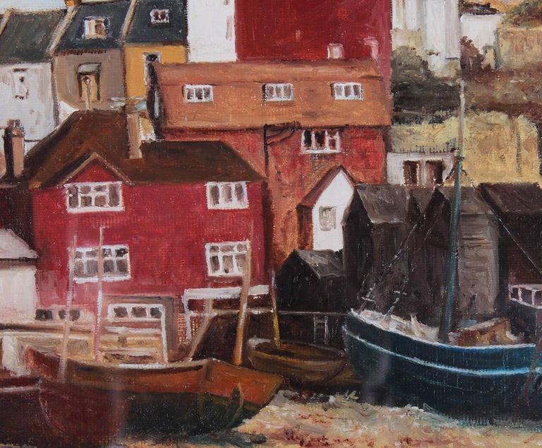 Le Davey - Le Davey - Signed Mid 20th Century Oil, Cornish Harbour For ...