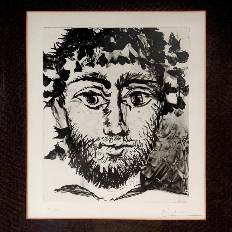 'Le Faune' 'Head of a Faun' Etching and Aquatint by Pablo Picasso, 1958 ...
