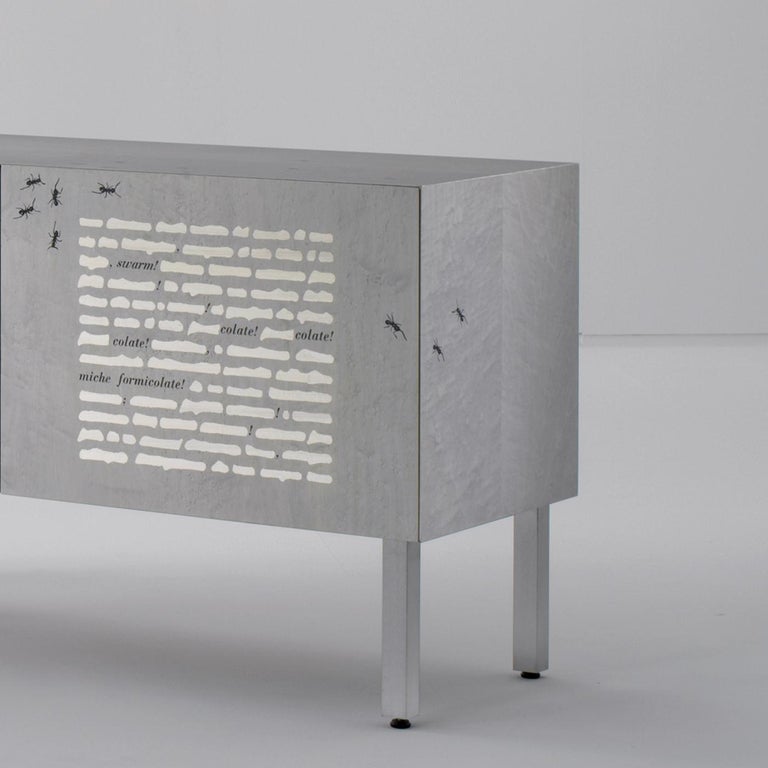 Le Formiche Nere Intarsia by Emilio Isgrò For Sale at 1stDibs