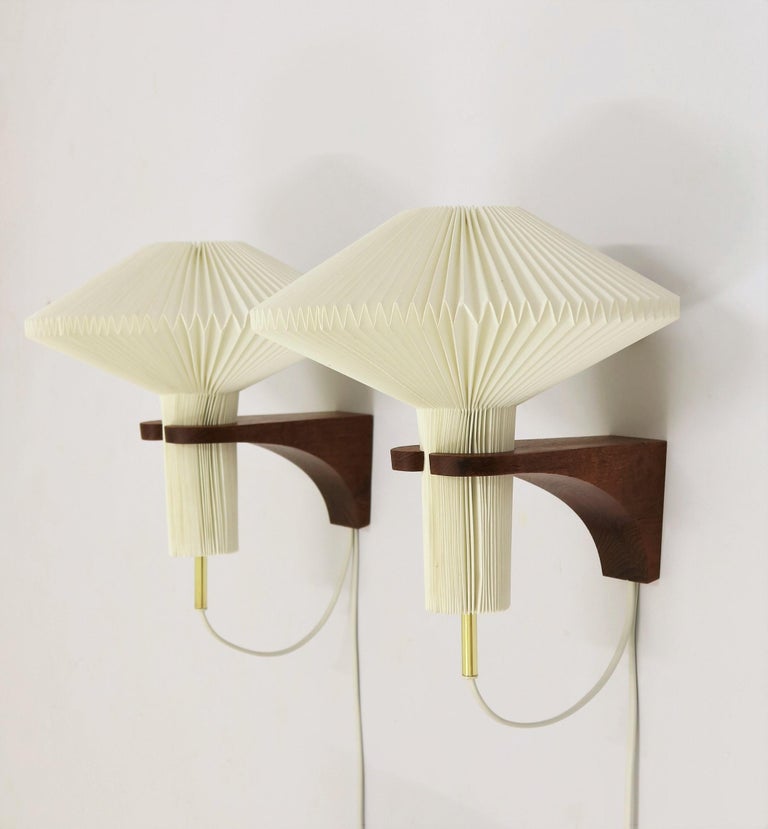Le Klint, Vilhelm Wohlert, Model 204 Wall Lamps, 1950s at 1stDibs