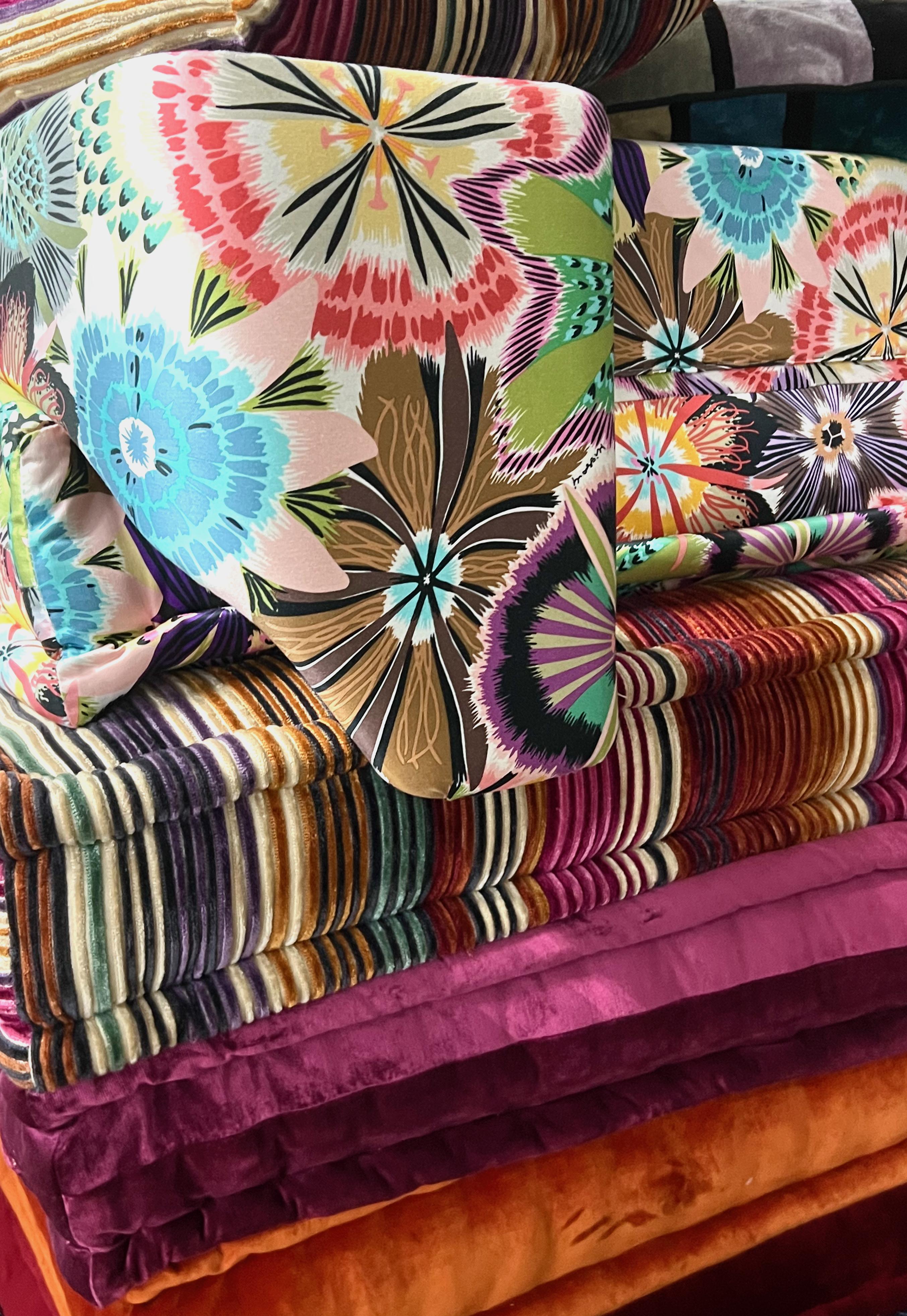 Le Mah Jong Modular Sofa Hans Hopfer Roche Bobois Missoni Silk Velvet ...