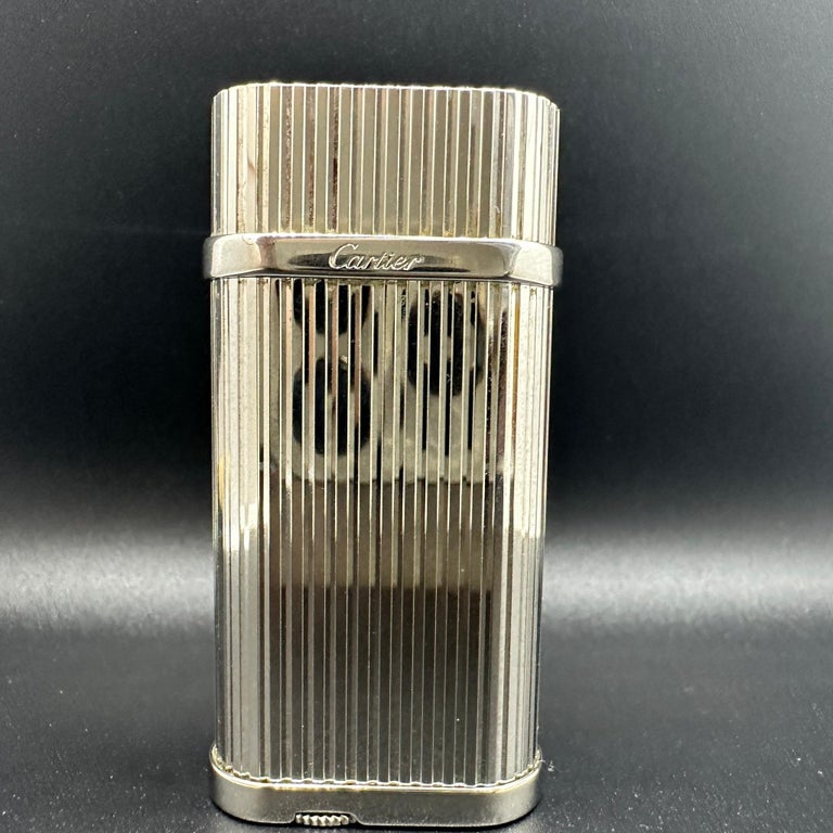 Le Must De Cartier Retro 80s Vintage Polished Silver and Platinum ...