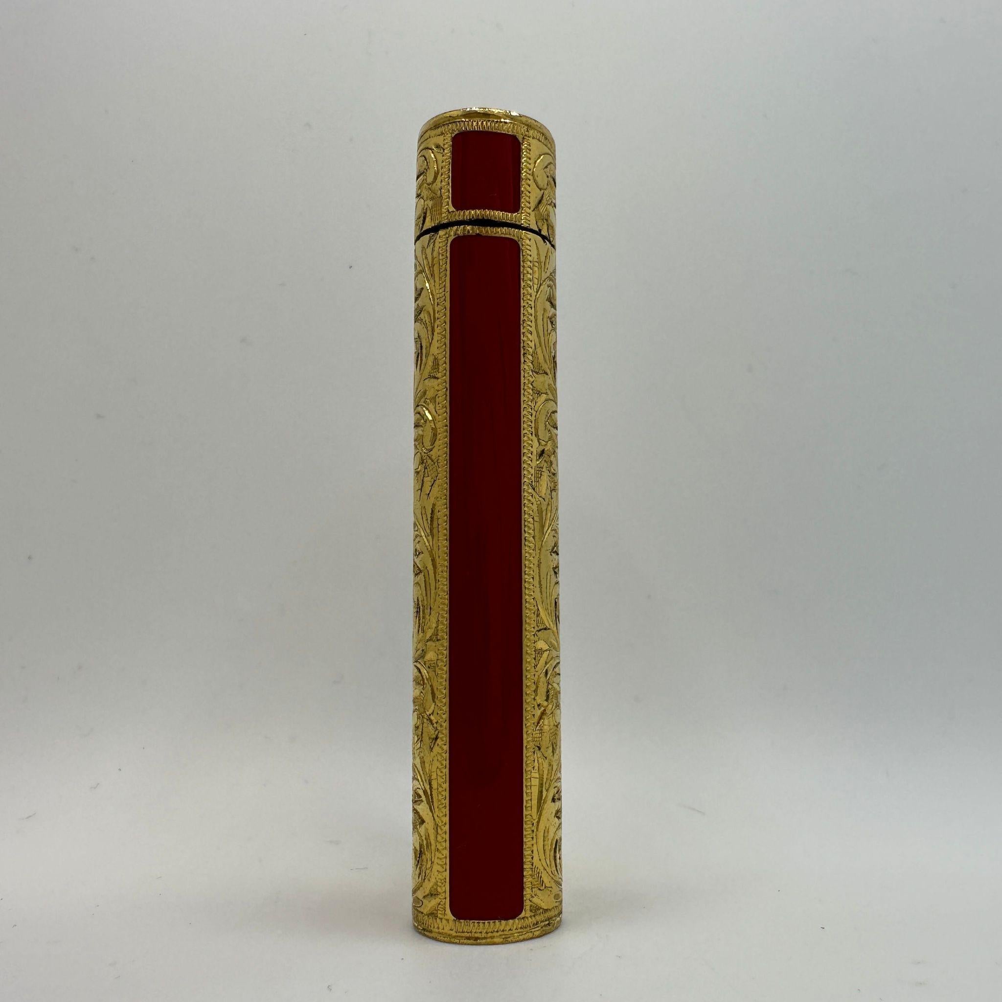 Le Must de Cartier Very Rare Royking Lighter, 18k Gold Plating and ...