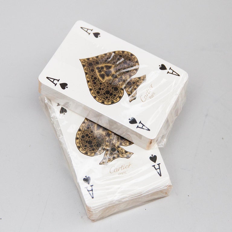 Le Must de Cartier Vintage Playing Card Game Box, 1976 For Sale at 1stDibs