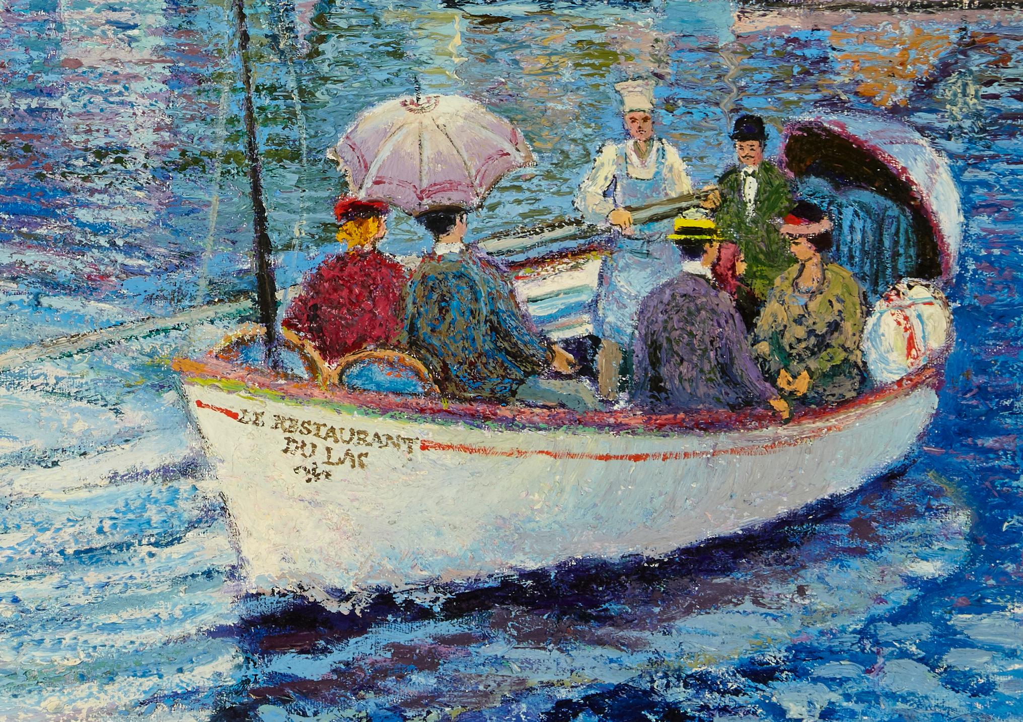 'Le Passeur Du Lac' by Listed Artist H. Claude Pissarro, Oil on Canvas ...