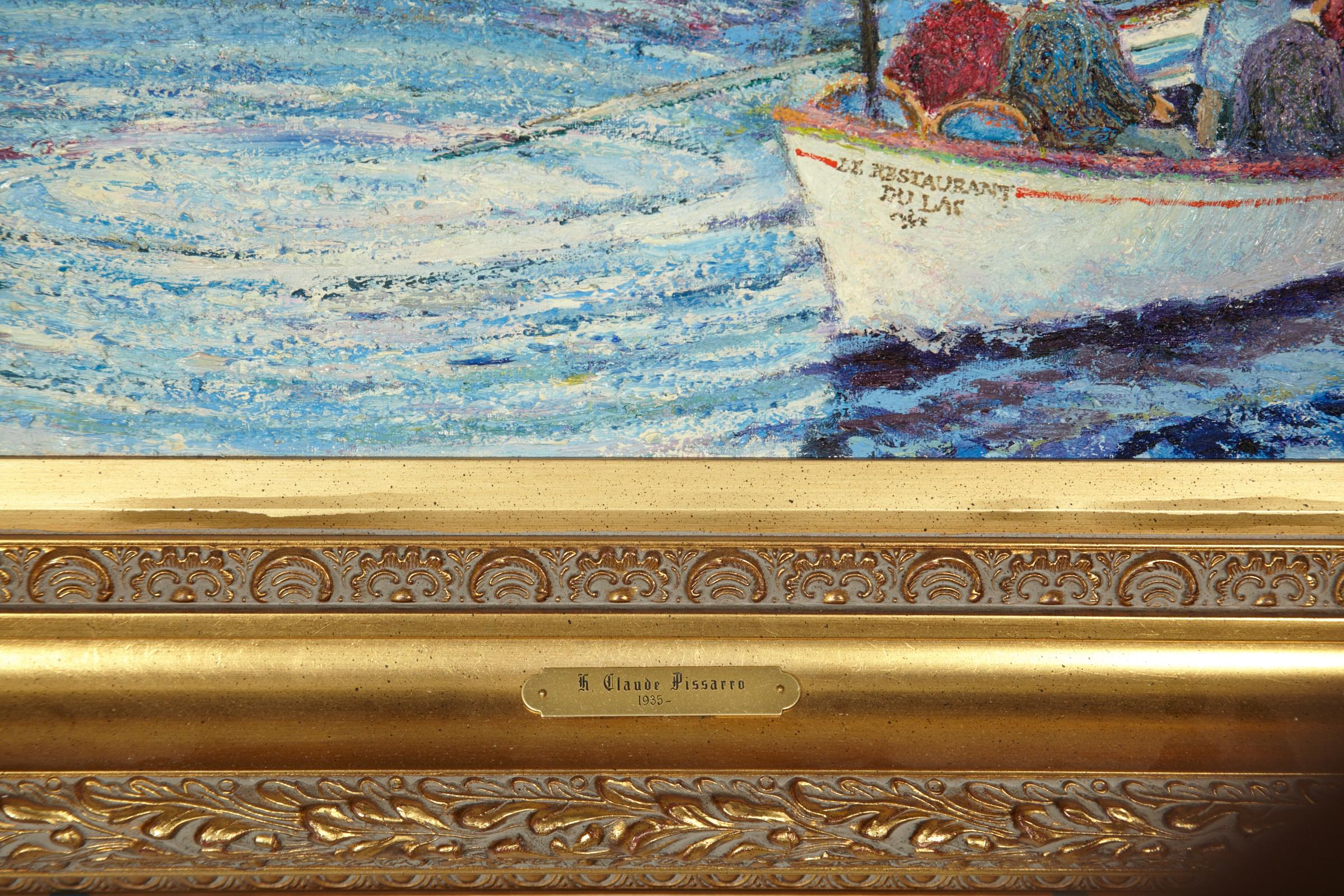 'Le Passeur Du Lac' by Listed Artist H. Claude Pissarro, Oil on Canvas ...