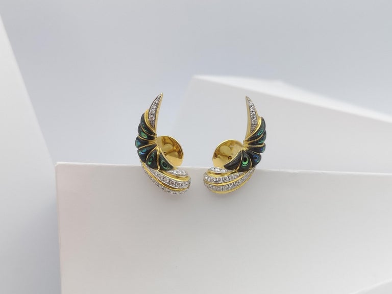 Le Phoenix Diamond Earrings set in 18K Gold Settings For Sale at 1stDibs