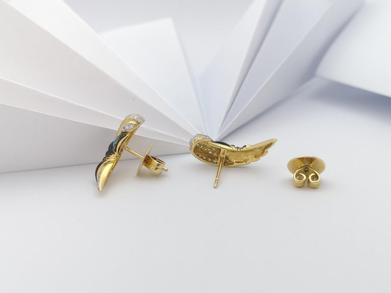 Le Phoenix Diamond Earrings set in 18K Gold Settings For Sale at 1stDibs