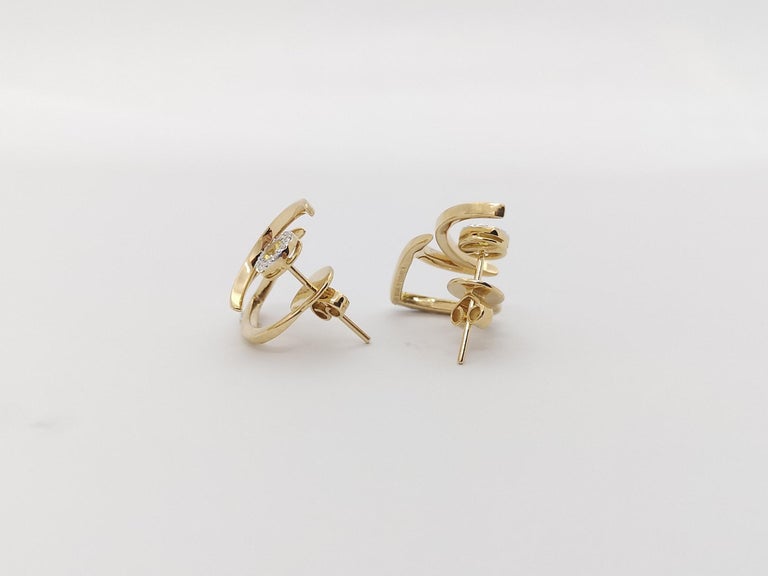 Le Phoenix over the Moon Yellow Sapphire and Diamond Earrings 18k Gold ...