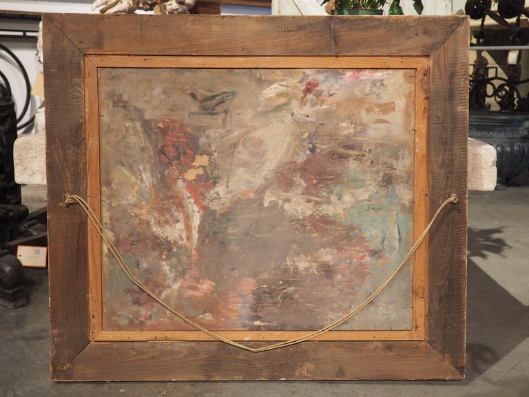 Le Pont Neuf Bridge in Paris, Painting on Board, Signed and Dated 1948 ...