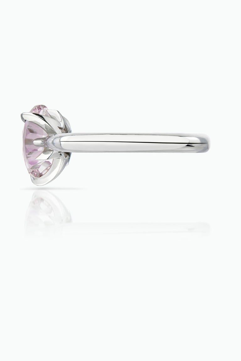 Customizable Le Ster 1.5 Carat Oval Morganite Solitaire Ring Platinum ...
