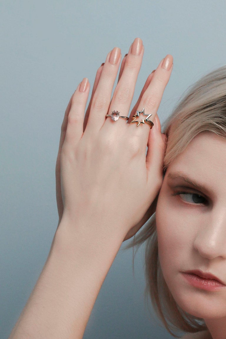 Customizable Le Ster 18K Yellow Gold and Platinum Stacking Ring For ...