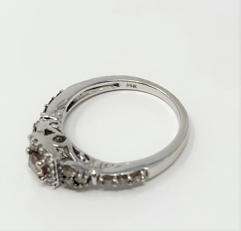 Le Vian 14 Karat White Gold 1/2 Carat Chocolate and Vanilla Diamond ...