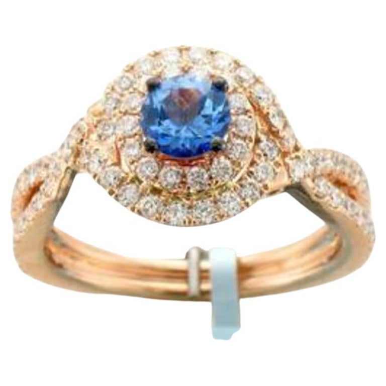 Le Vian Bridal Ring Featuring Ocean Blue Topaz Chocolate Diamonds For ...