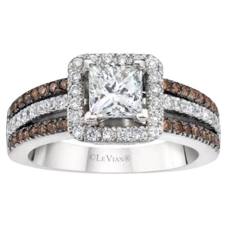 Bague de marie Le Vian orne de diamants Vanilla et de diamants chocolat ...