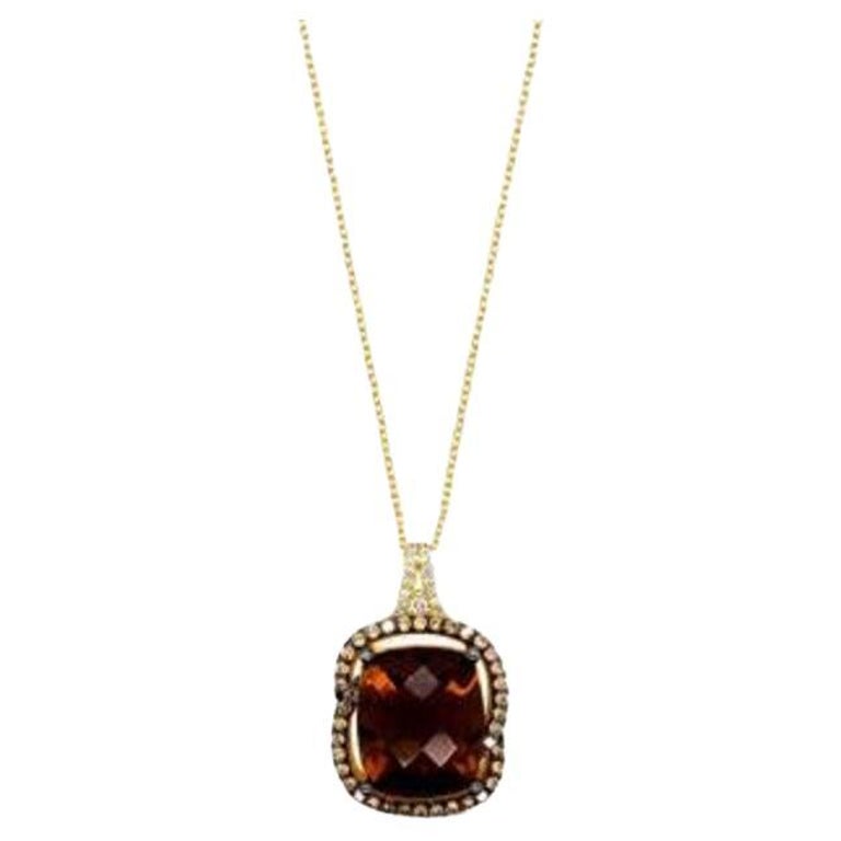 Le Vian Chocolatier Pendant featuring Caramel Quartz Vanilla Diamonds ...