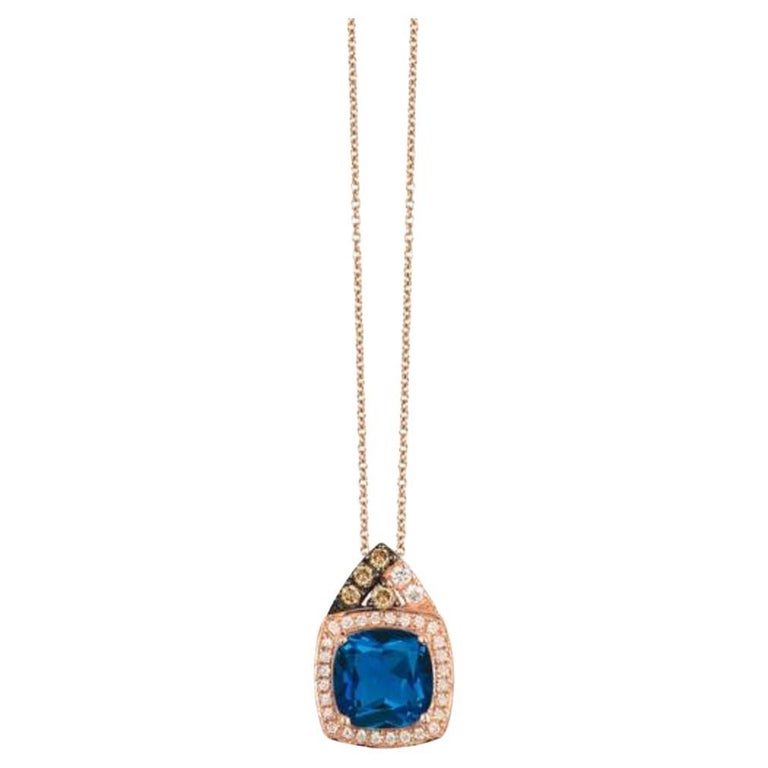 Le Vian Chocolatier Pendant Featuring Deep Sea Blue Topaz Chocolate ...